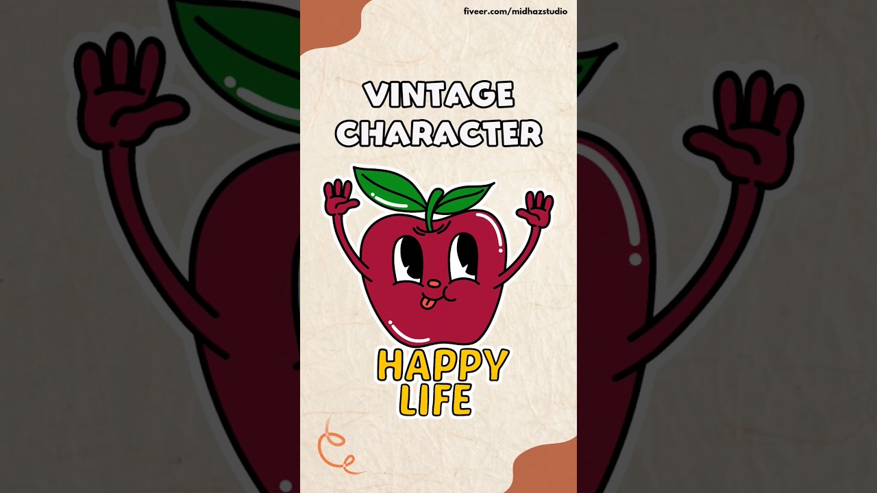 Vintage Sticker #cartoon #character #vector #cute #sorts #illustration #mascot #sticker