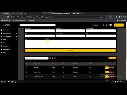 Free Source Code Admin Dashboard using Tailwind