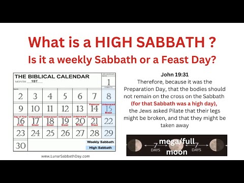 What is a High Sabbath? Is it a weekly Sabbath?