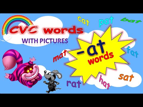Online School -at words for kindergarten with pictures | at words for preschool | Learn -at word