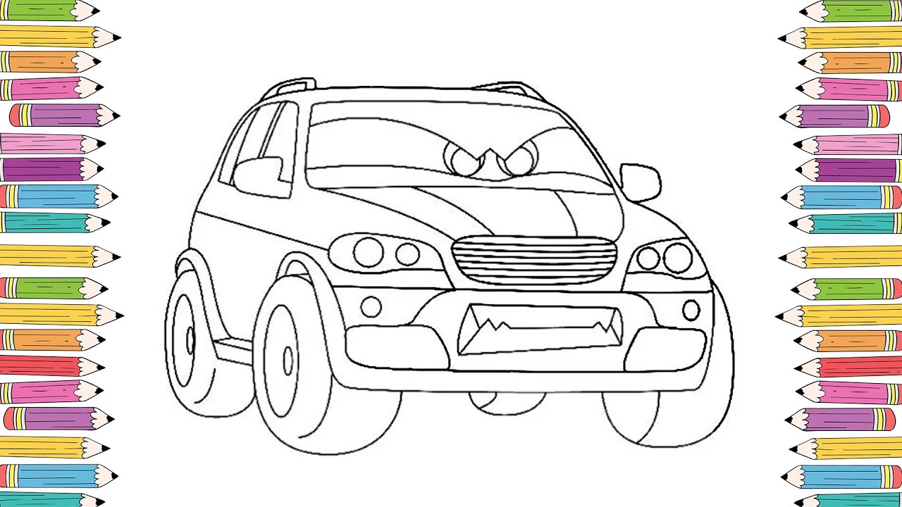 Simple Drawing and Coloring Pages | Car Coloring Pages | Toy Car