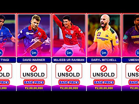 Unsold Players List IPL Auction 2025
