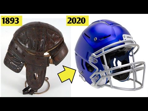 Evolution of Football Helmet 1893 - 2020 | American football helmets History