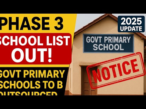 Govt Primary Schools Phase 3 Outsourcing List Released | Check Full School List Now