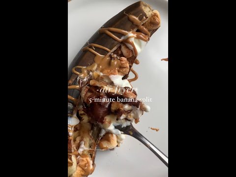 AIR FRYER BANANA SPLIT...My mind is blown 🤯 #shorts