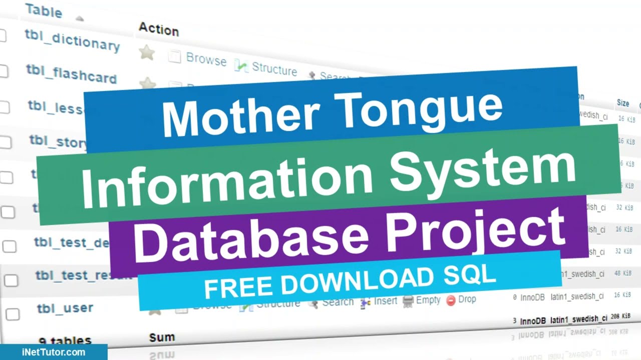 Mother Tongue Information System Database Project
