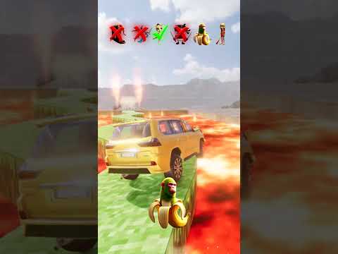 🚗💥Italian Brainrot Funk BeamNG DRIVE Car VS Jump Challenge 😂MAINCRAFT🤣 LAVA
