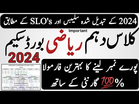 10th Class Mathematics Pairing Scheme 2024/Class 10 Pairing Scheme /All Punjab Boards Pairing Scheme