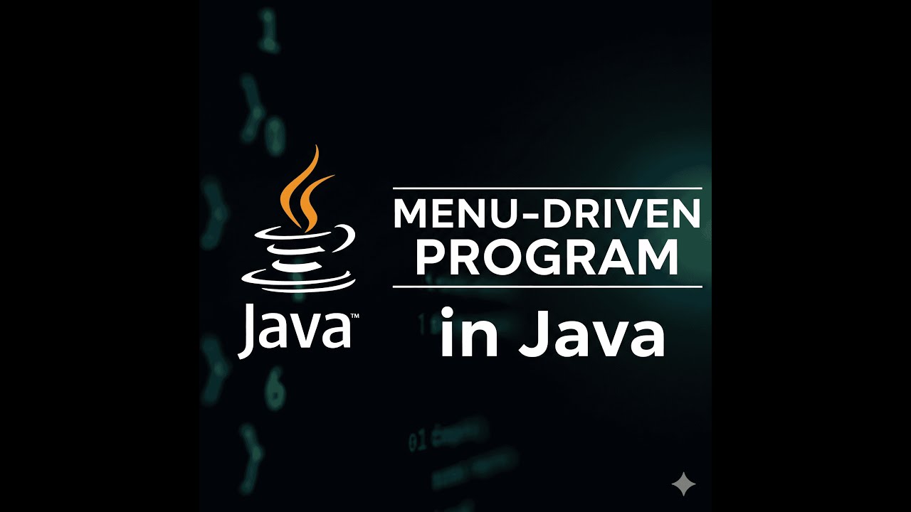Java Tutorial: Create a Simple Menu-Driven Program (Beginner Friendly!)