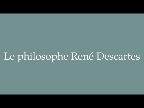 How to Pronounce ''Le philosophe René Descartes'' Correctly in French