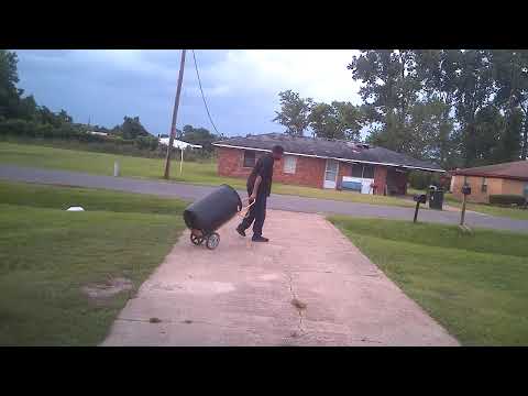 Gathering the Trash for Wednesday Morning Pickup
