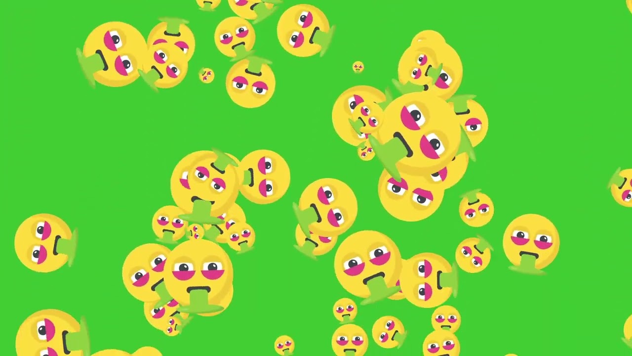 Sick Face Emoji / Smileys Animation | Green Screen | HD | ROYALTY FREE