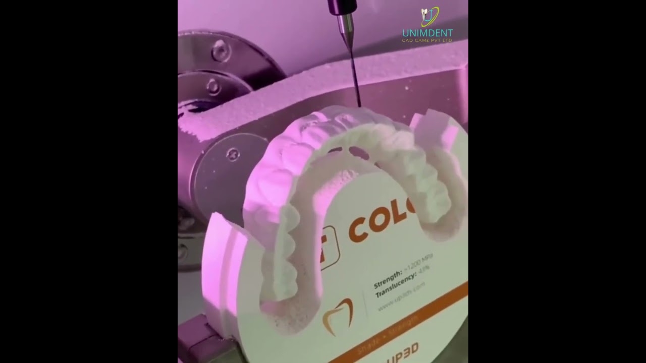 UP P55d  Milling Unimdent cad cams #milling #cadcam #Up3d #upp53 #dentalcare #dental #dentist