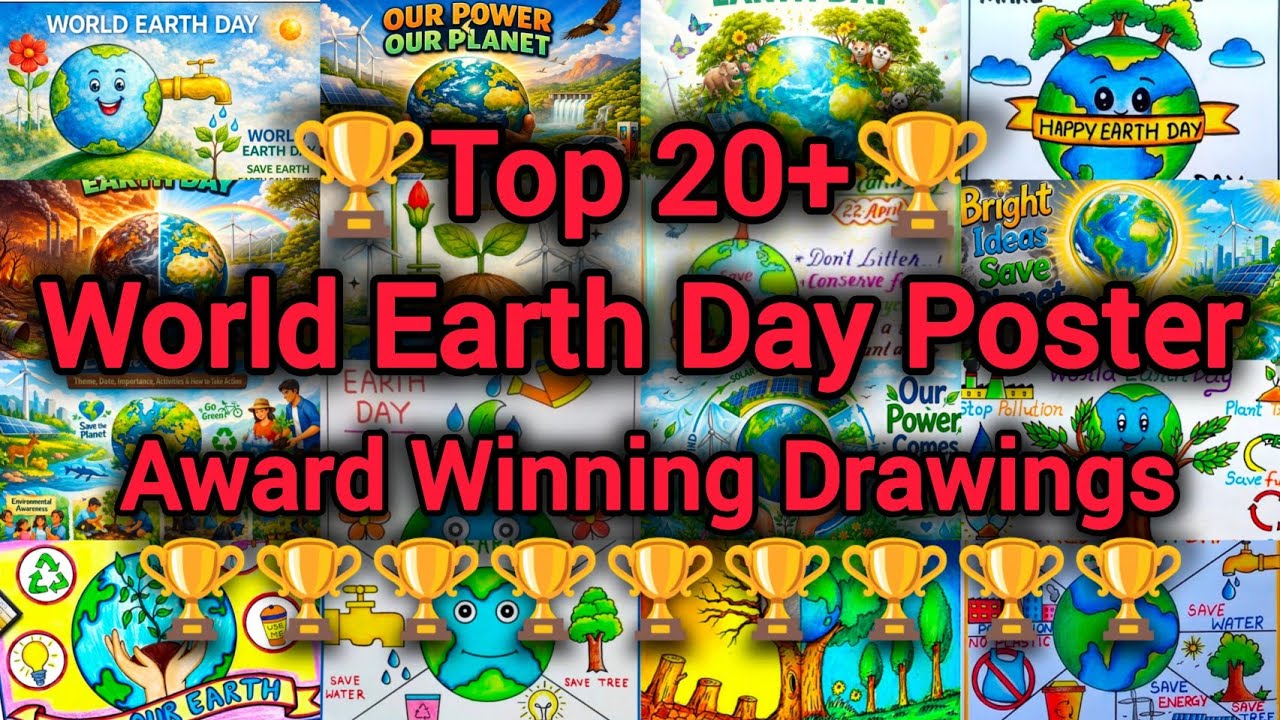 World Earth Day 2026 Drawings for Competition 🏆🏆//Our Power Our Planet Award Winning 🏆🏆 Drawings
