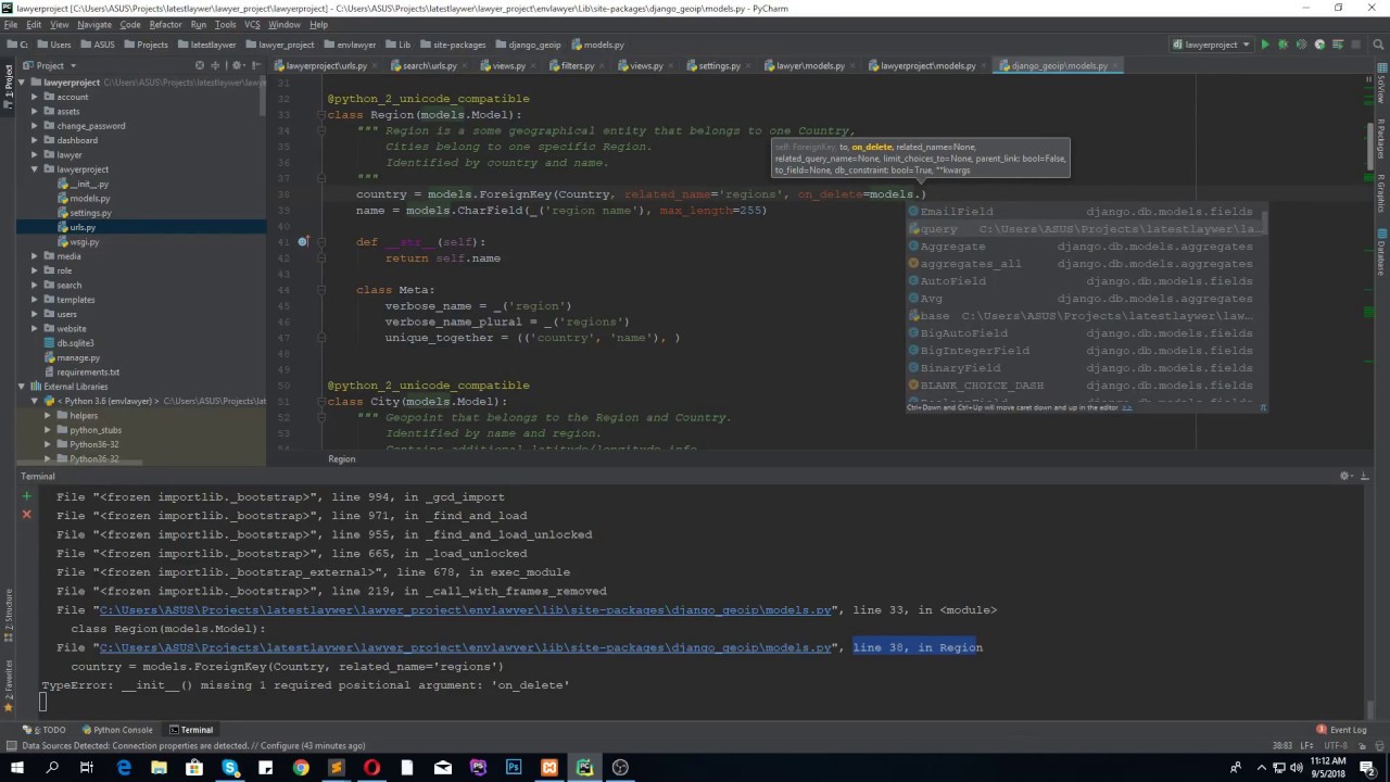 How to Fix “missing 1 required positional argument: on_delete”