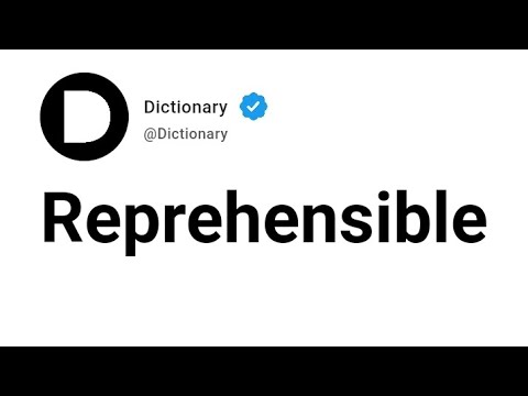 Reprehensible Meaning In English