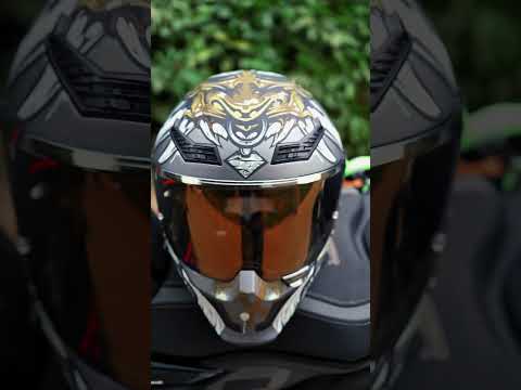 Ronin spirit, gold shine. ILM MF509 RONIN-gold Helmet—stand bold, color the road. 🔥| ILM