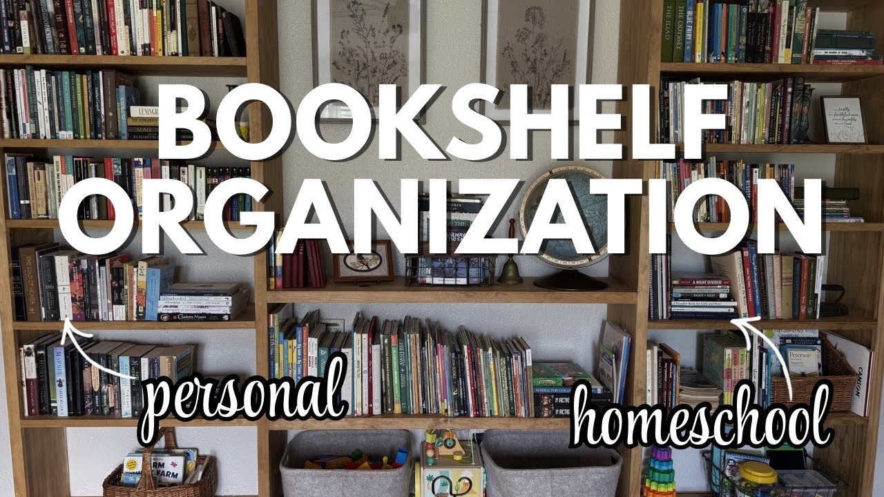 FULL Home Library Tour | Organizing Our Personal & Homeschool Library