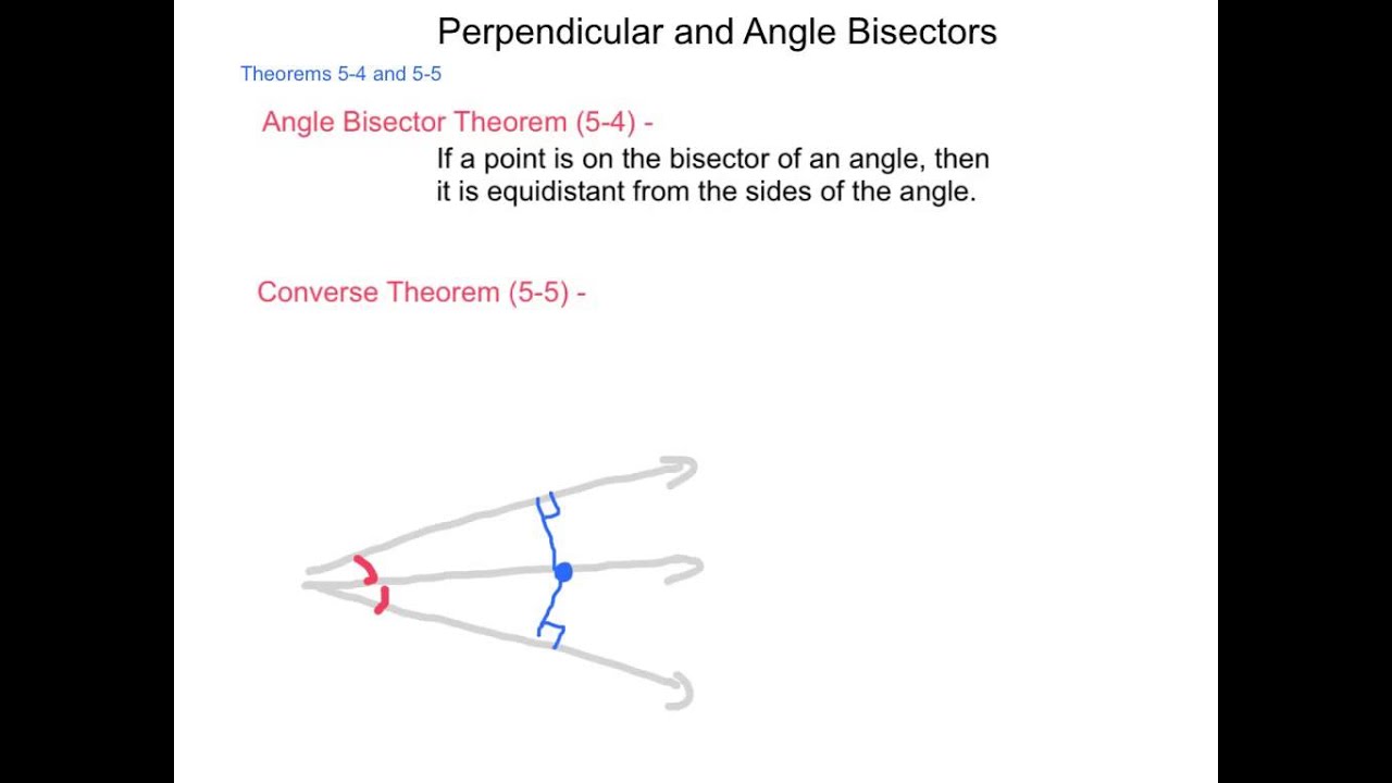 Geometry 5.2 Perpendicular & Angle Bisectors
