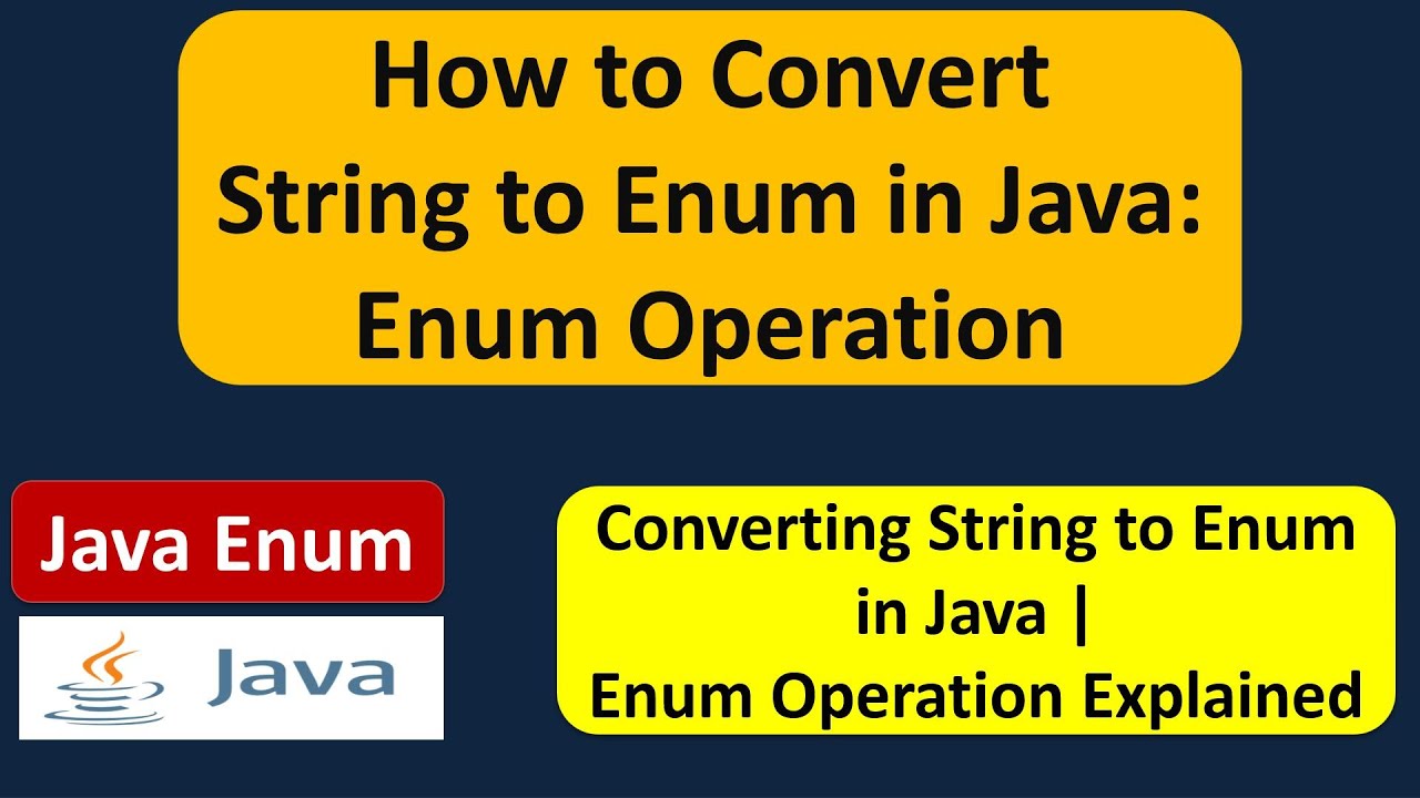 How to Convert String to Enum in Java - enum Operation | enum in Java | Java Tutorial