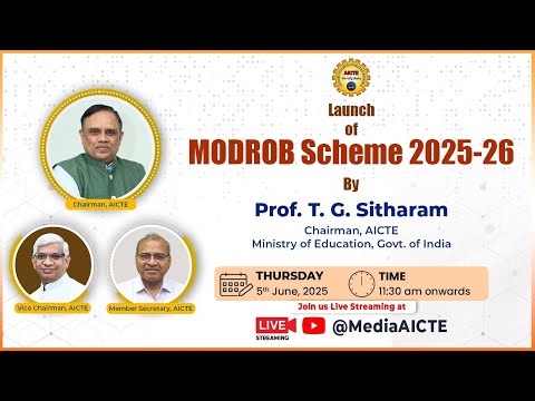 Launch of Special Drive under “AICTE MODERNISATION AND REMOVAL OF OBSOLESCENCE (MODROBS) 2025-26"