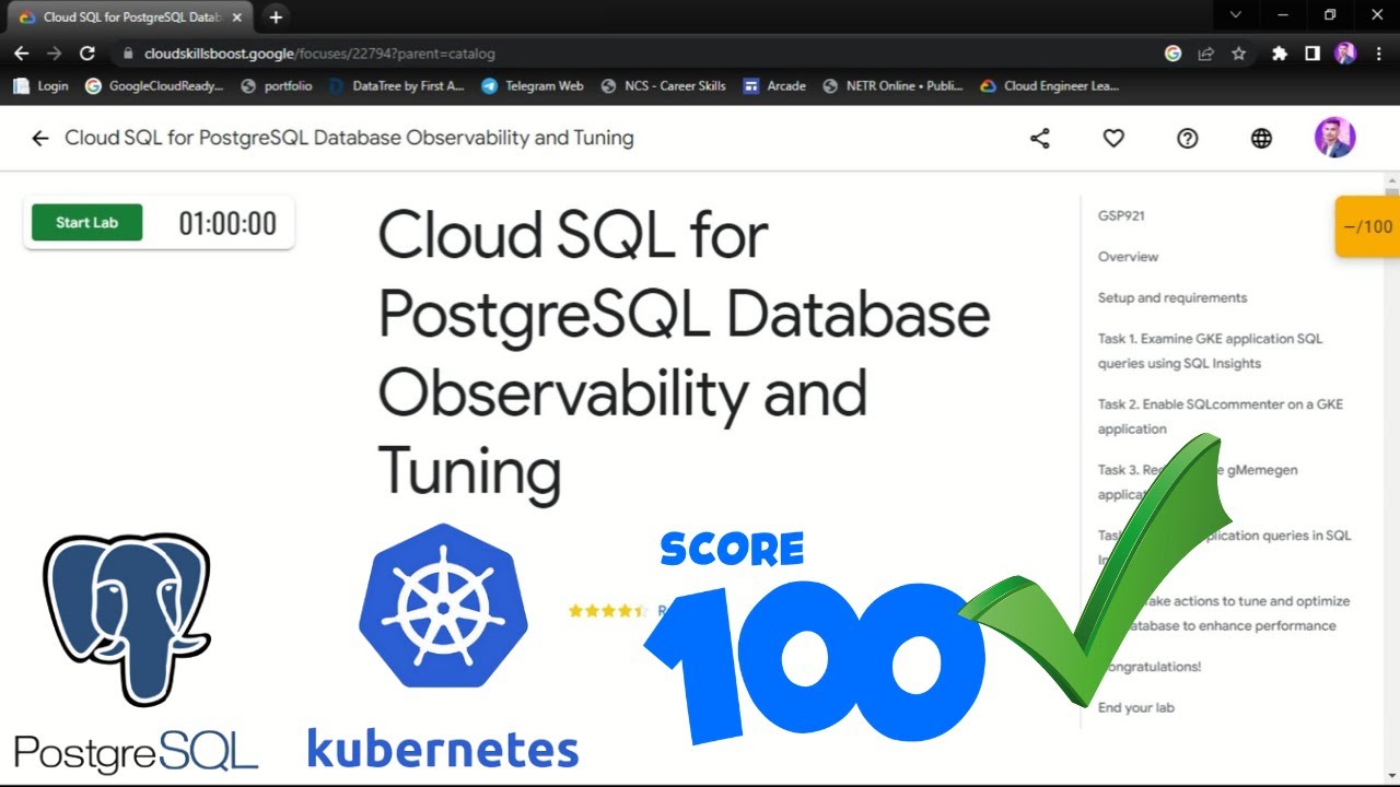 Cloud SQL for PostgreSQL Database Observability and Tuning [ GSP921 ] Solution