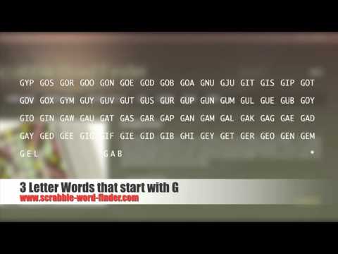 3 letter words that start with G