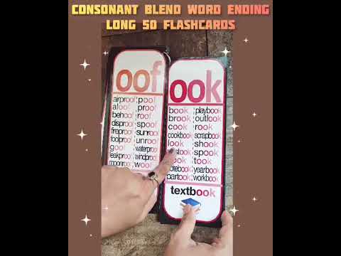 50 consonant blend ending words long flashcards
