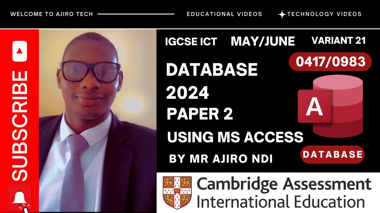 Comprehensive Guide to IGCSE ICT (0417/0983) Paper 2 Database May June ...