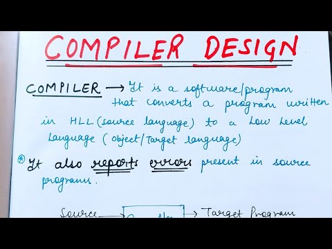 Lecture 1 Introduction to Compiler and types of COMPILER | Two parts of compilation process