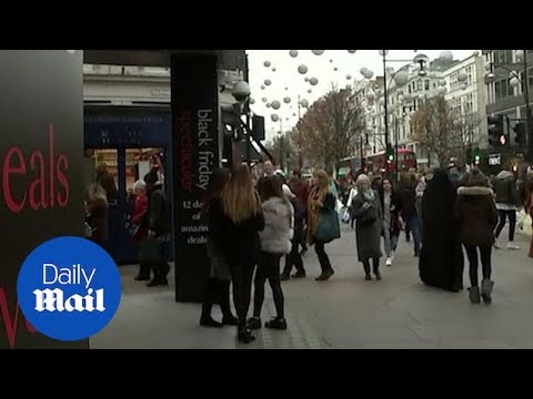Shoppers take advantage of Black Friday sales on Oxford Street