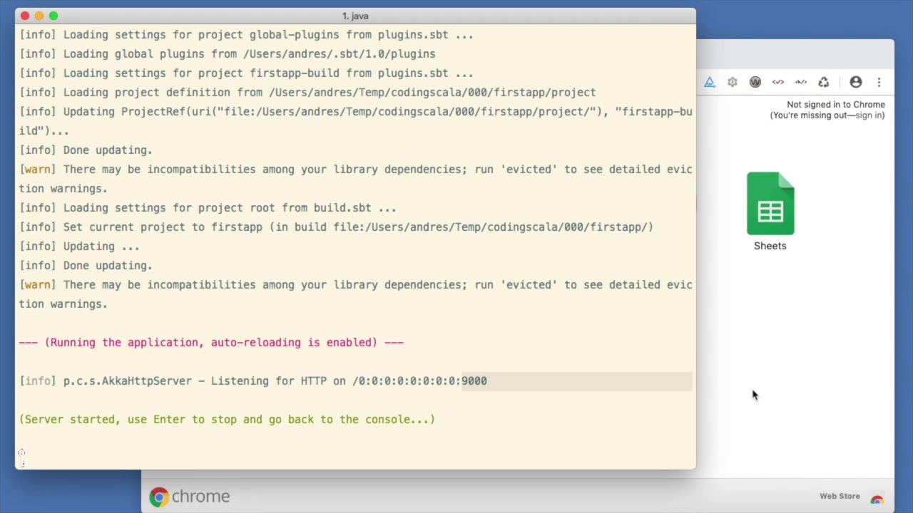 Create a PlayFramework Application