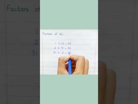 Factors of 62 #shorts