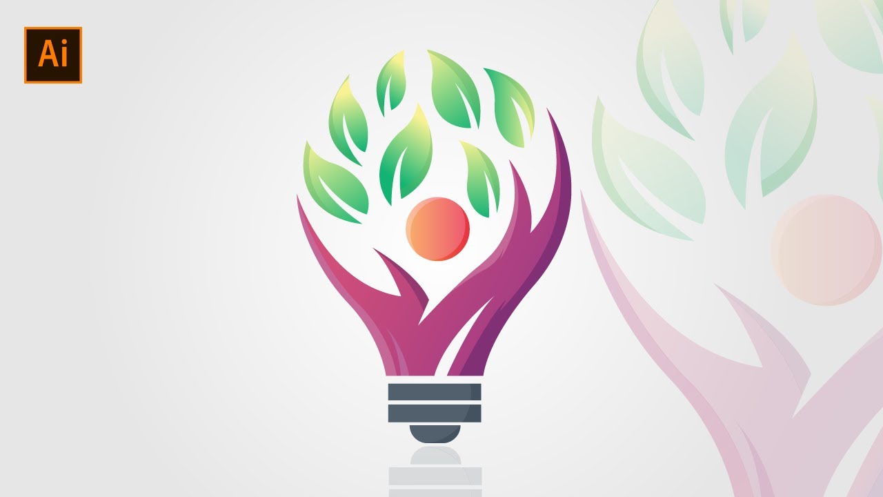 How To Design Bulb Design Vector Illustration | Adobe Illustrator Tutorial