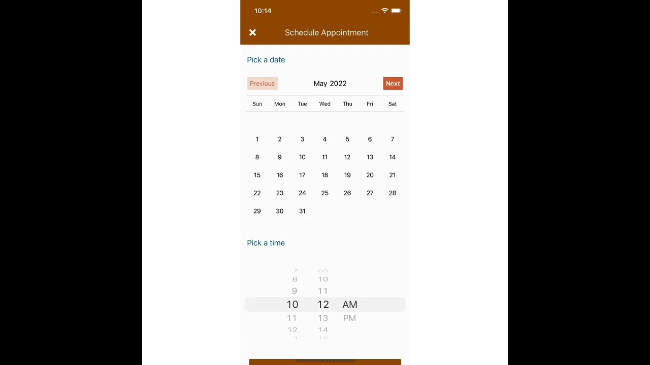 Appointment Scheduler I React Native ♥️
