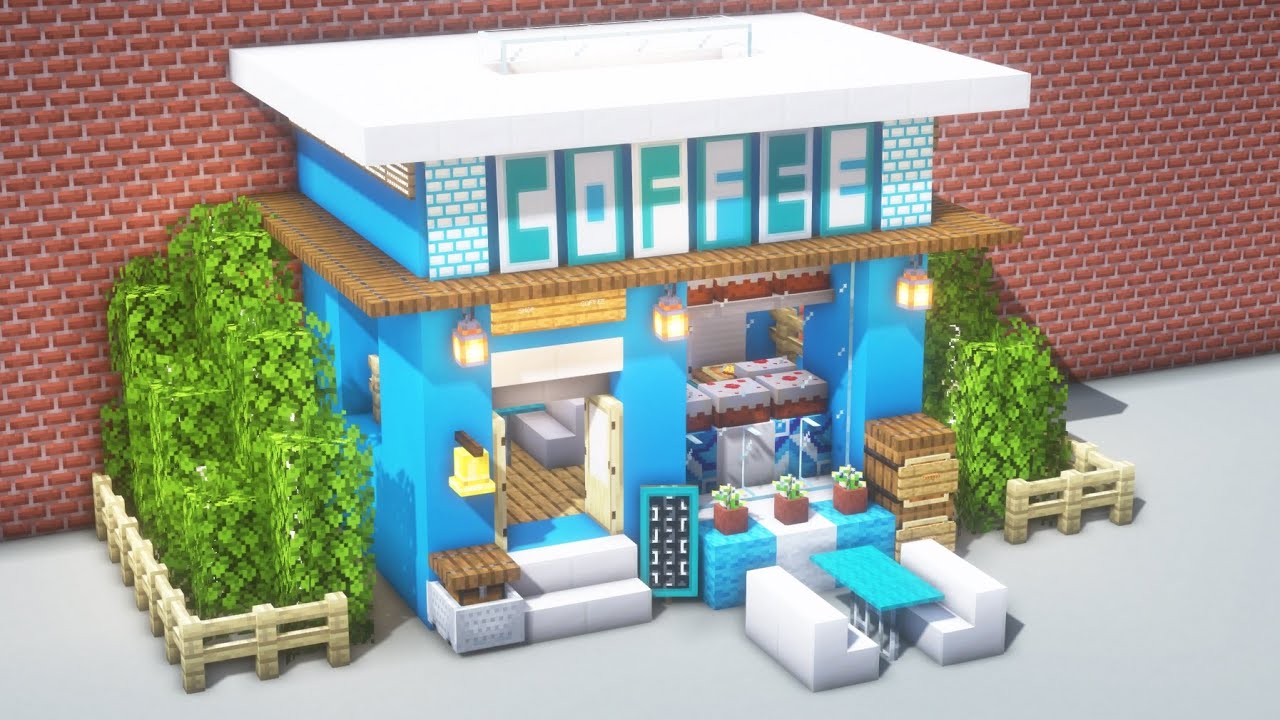 Minecraft | How to Build a Blue Cafe - Minecraft Builders