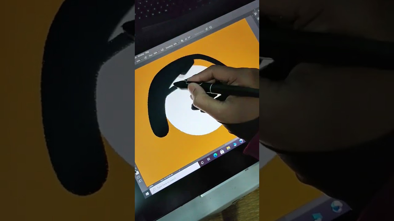 YOU CAN DRAW this Cute Panda Easy #digitalart #shorts #youtubeshorts