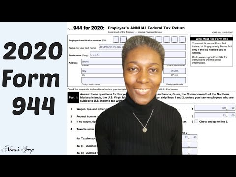How to Complete Form 944 for 2020 - Employer's Annual Federal Tax Return