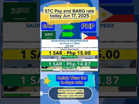 Quick view SAR to PHP exchange rate as of Jun 17, 2025. #exchangerate #saudiriyalrate #ofw #guide