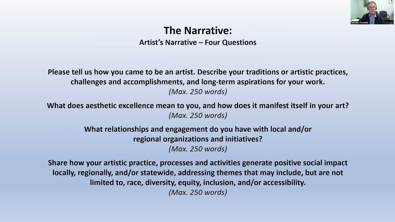 Individual Artist Fellowship 2026 - Webinar with Q&A