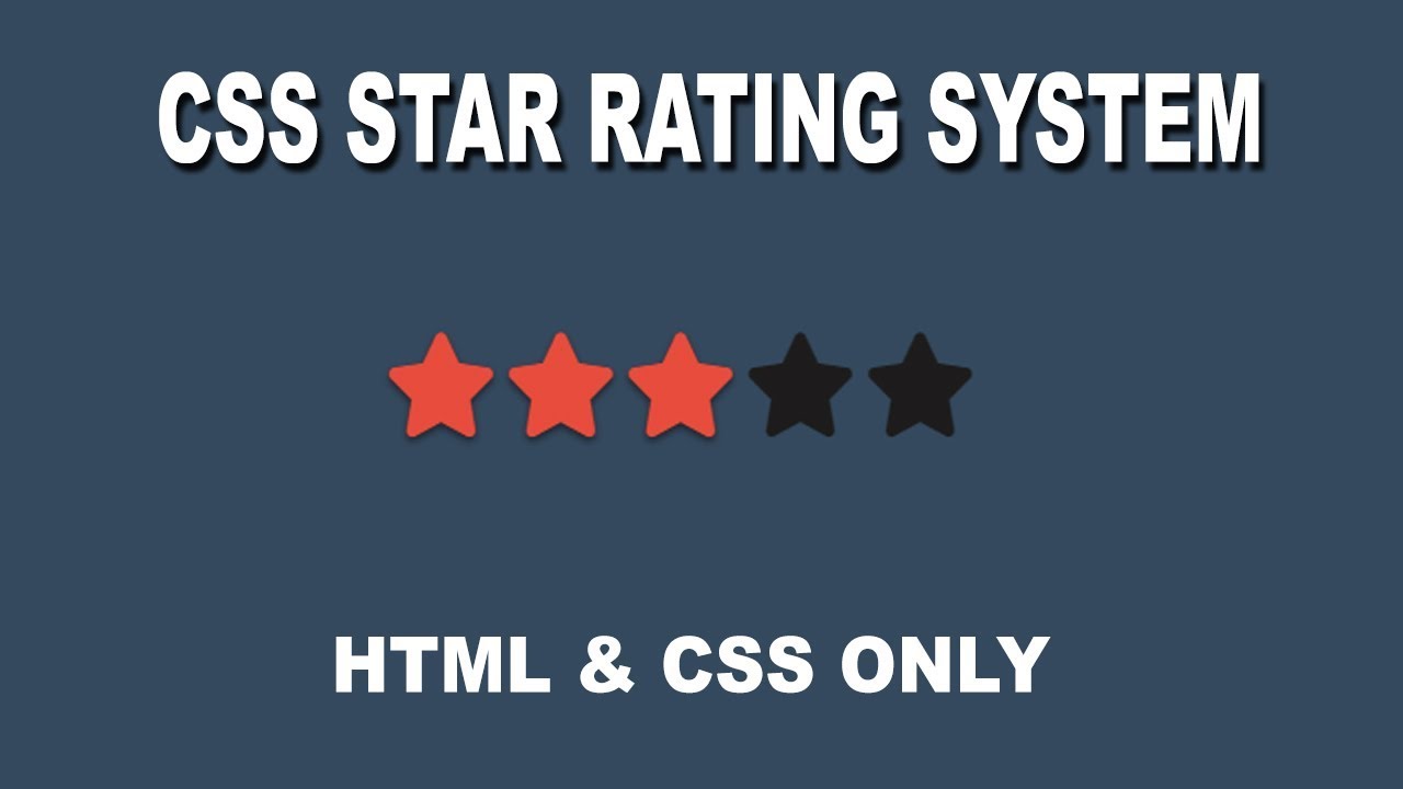 CSS Star Rating System - No JavaScript