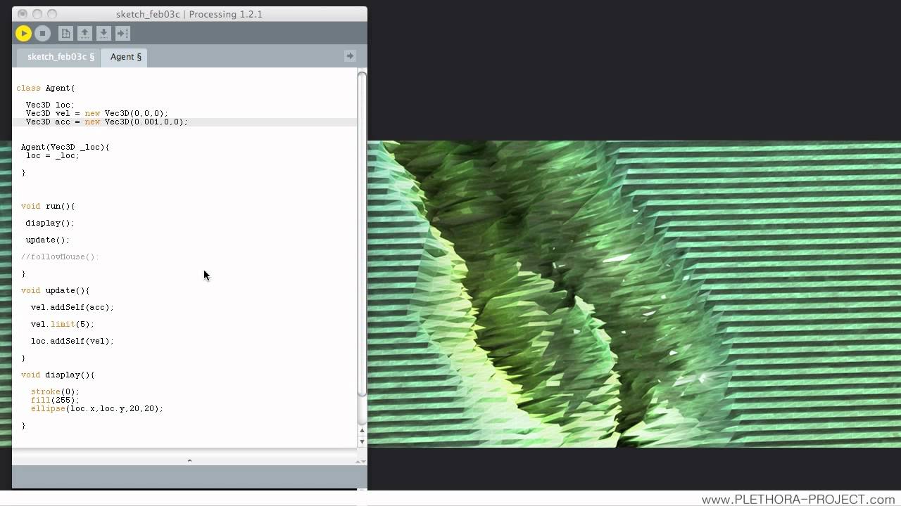 Processing Tutorial 16 - Follow Mouse