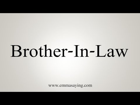 How To Say Brother-In-Law