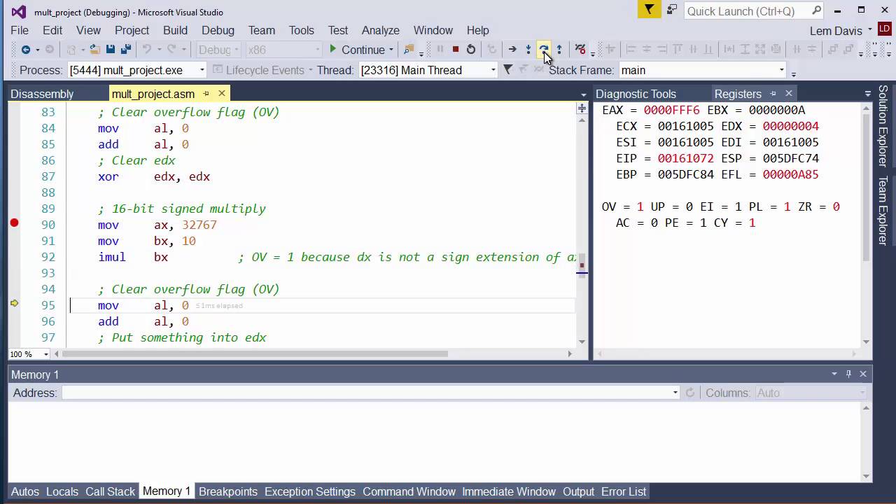 x86 assembly language multiply 16 bit signed overflow