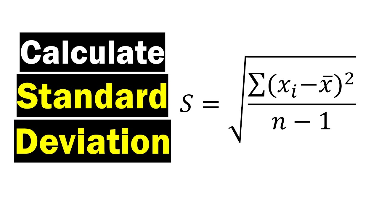 How To Calculate The Standard Deviation - Clearly Explained!