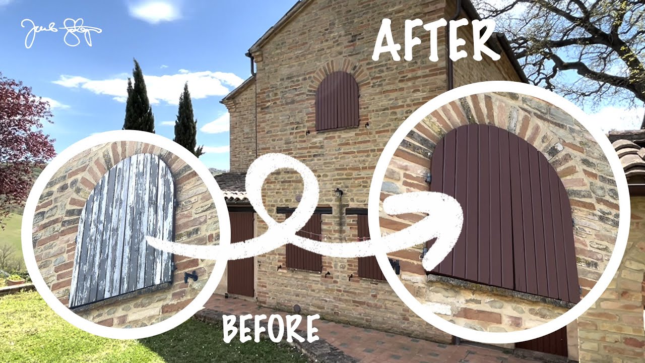 Italian Farmhouse - Window Shutters Restoration - Le Marche, Italy