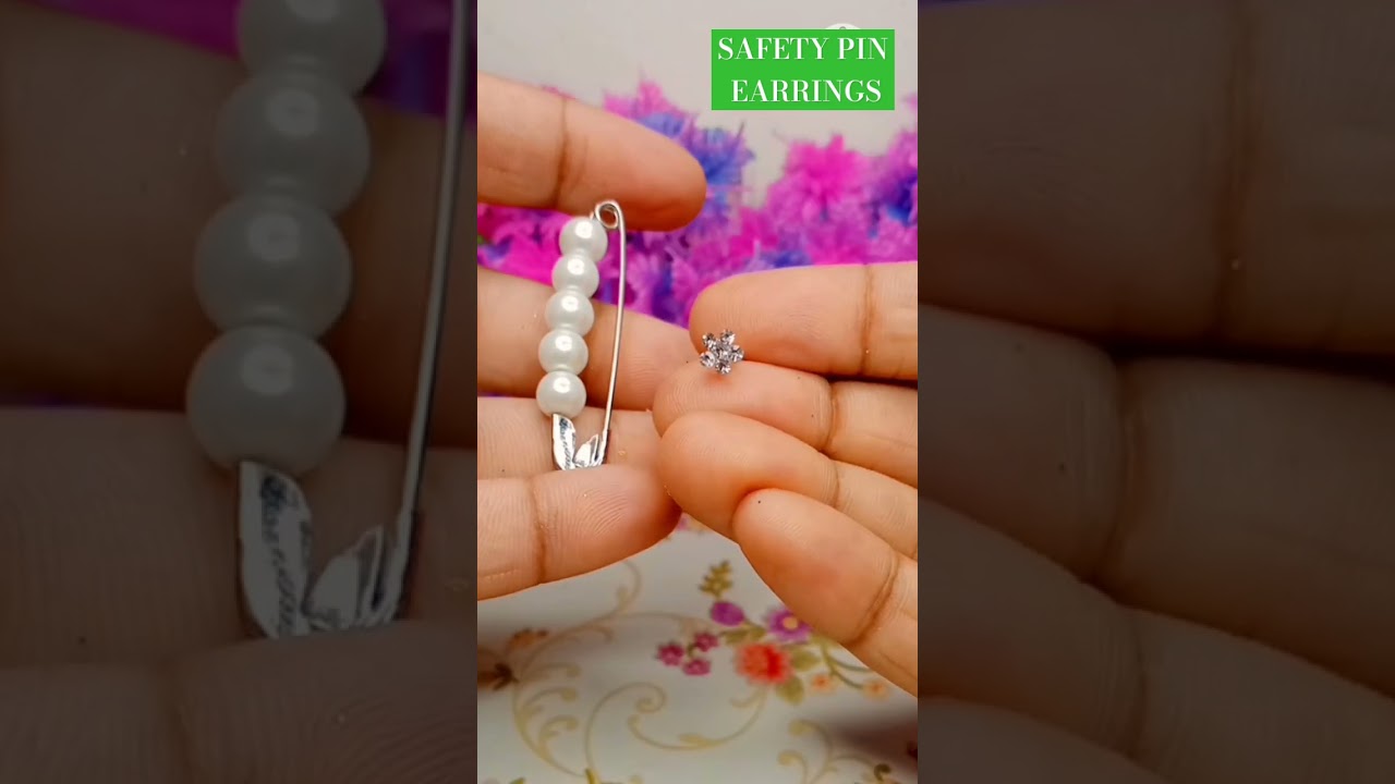OMG 😱 😳 😳 SAFETY PIN EARRINGS #diyearrings #earring #jewellery #happiness #asmr #diy