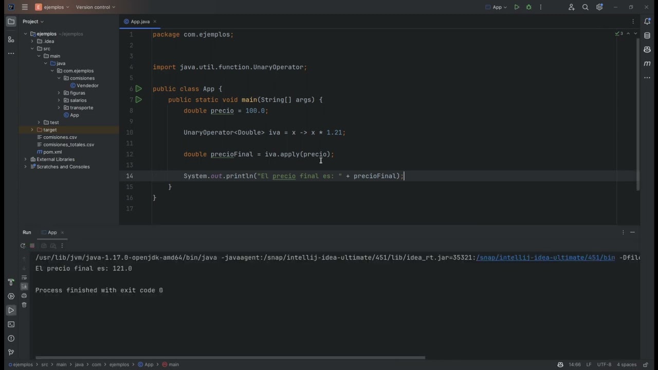 Argentina Programa JAVA - Funciones Lambda: UnaryOperator y BinaryOperator