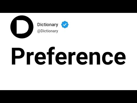 Preference Meaning In English