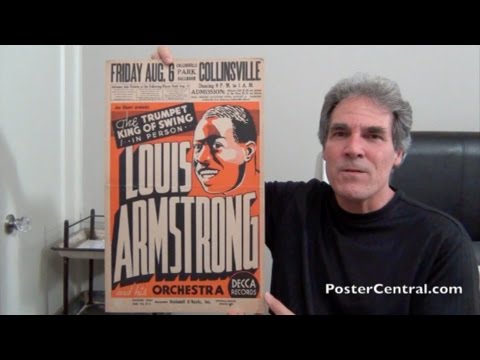 Louis Armstrong Concert Poster 1937 Amazingly Detailed Venue ...